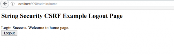 Spring Security csrf example – Java Developer Zone