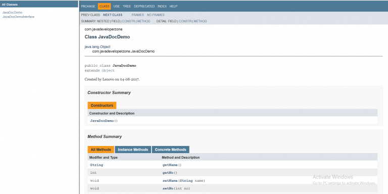 Maven javadoc plugin example – Java Developer Zone