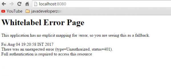 Spring Boot Basic Authentication Java Developer Zone