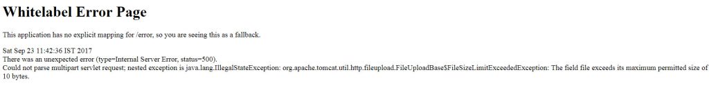 Spring boot org.apache.tomcat.util.http.fileupload.FileUploadBase FileSizeLimitExceededException ...
