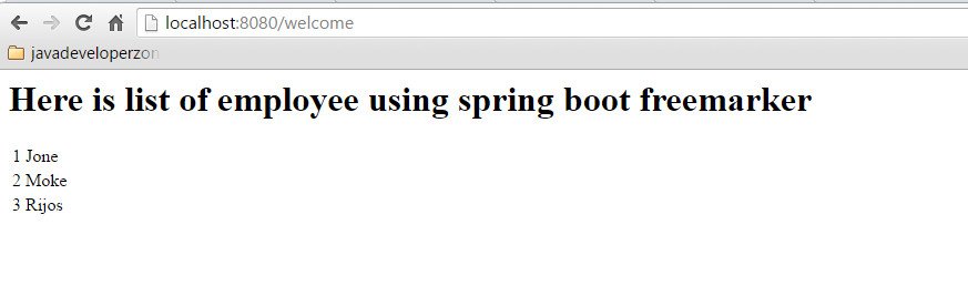 Spring boot freemarker example – Java Developer Zone