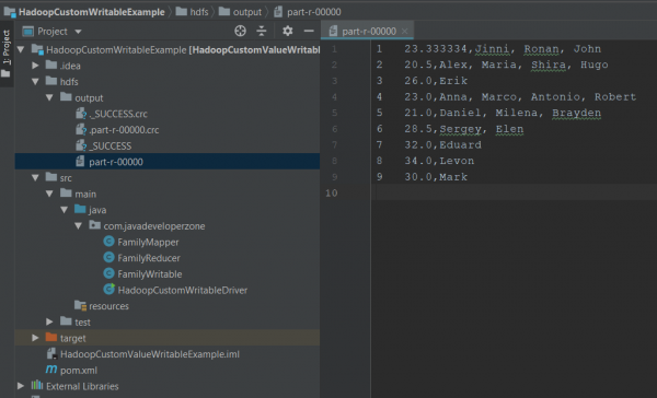 Hadoop Create Custom Value Writable Example – Java Developer Zone